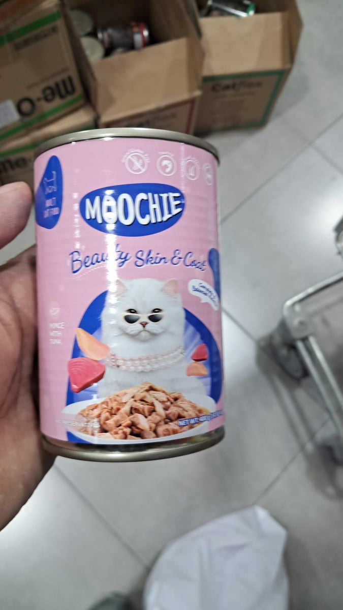 MOOCHIE CAT CANNED FOOD MINCE WITH TUNA(beauty skin & coat) 400gr ...